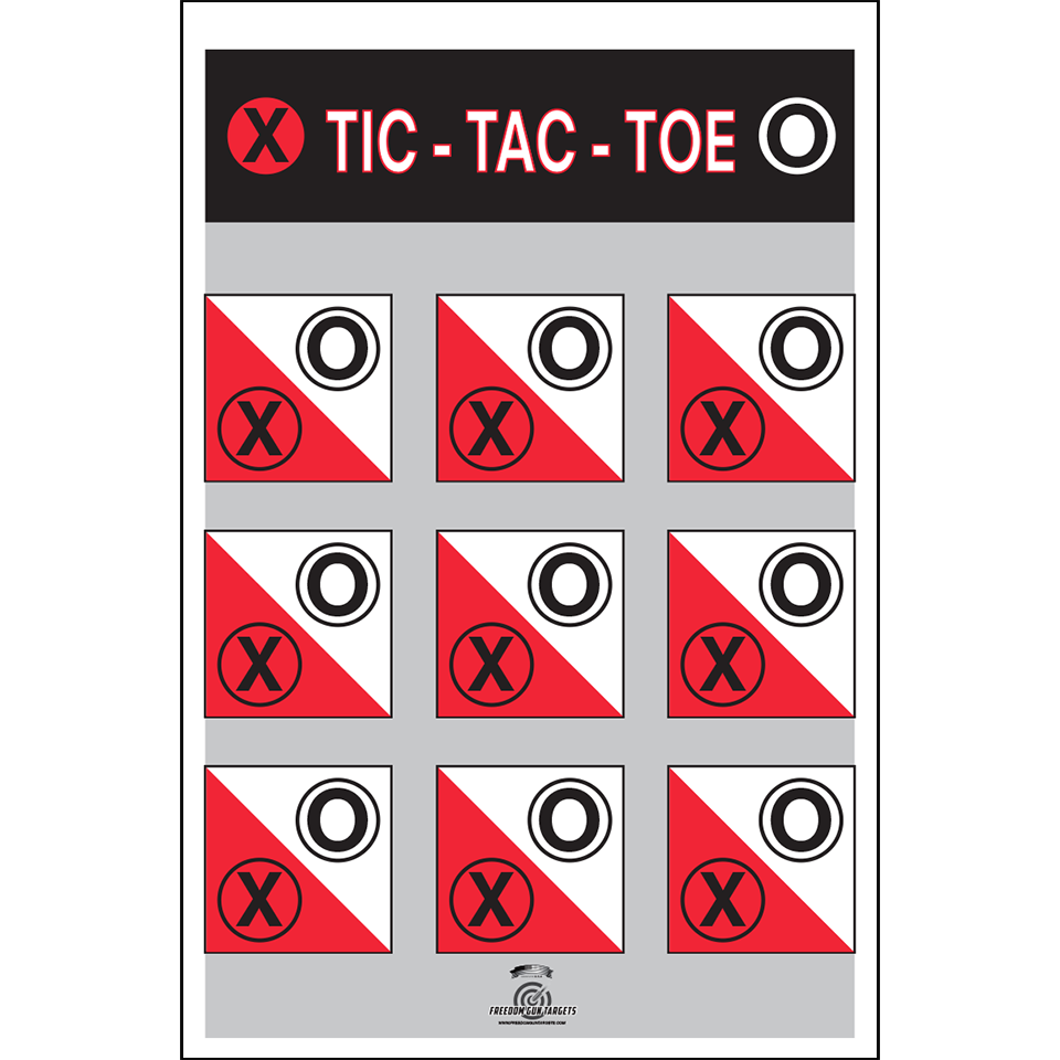 Tic Tac Toe Game Target 25 Pack Freedom Gun Targets tic-tac-toe-game-target-25-pack-freedom-gun-targets