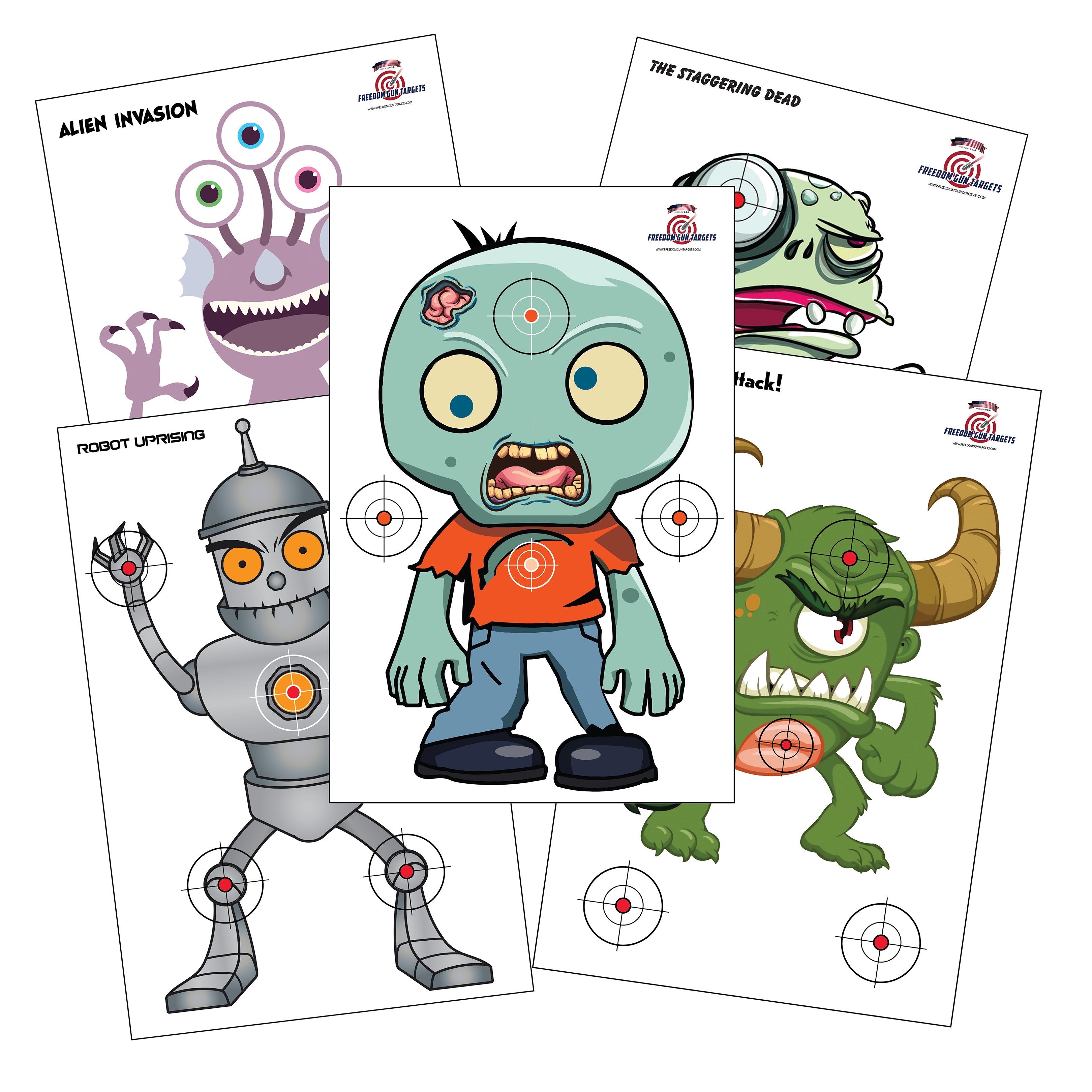 Monster Targets Fun Pack - 25 Pack – Freedom Gun Targets