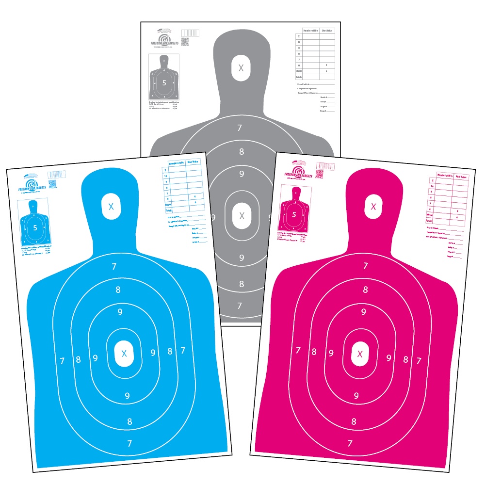 Silhouette Targets Training Pack - 24 Pack – Freedom Gun Targets