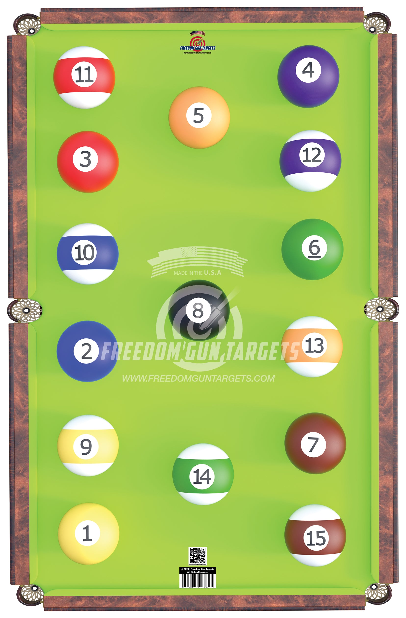 3D Pool Table Target - 25 Pack – Freedom Gun Targets